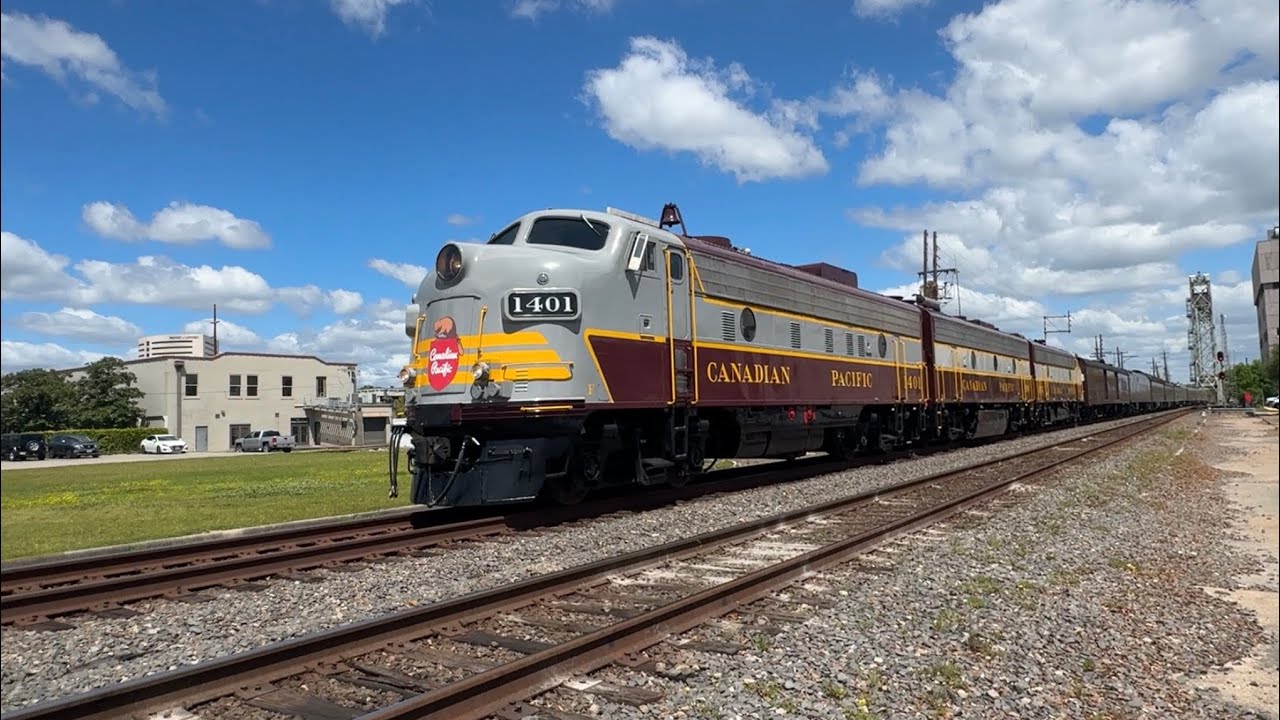CPKC Office Car Special in Beaumont - YouTube