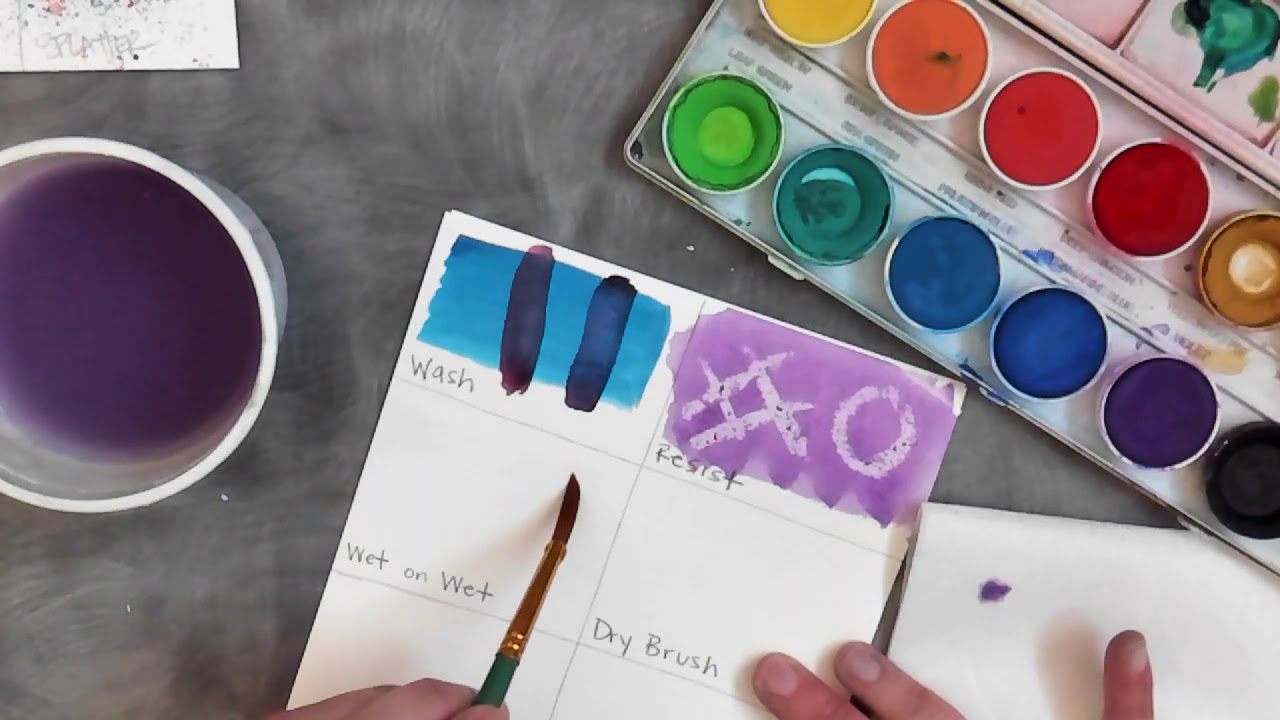 6th Grade Watercolor Techniques Video 1 - YouTube