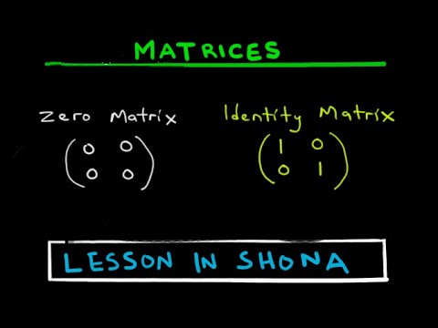 Special Matrices 1: Zero and Identity Matrices | Lesson 18.6 | Cluster ...