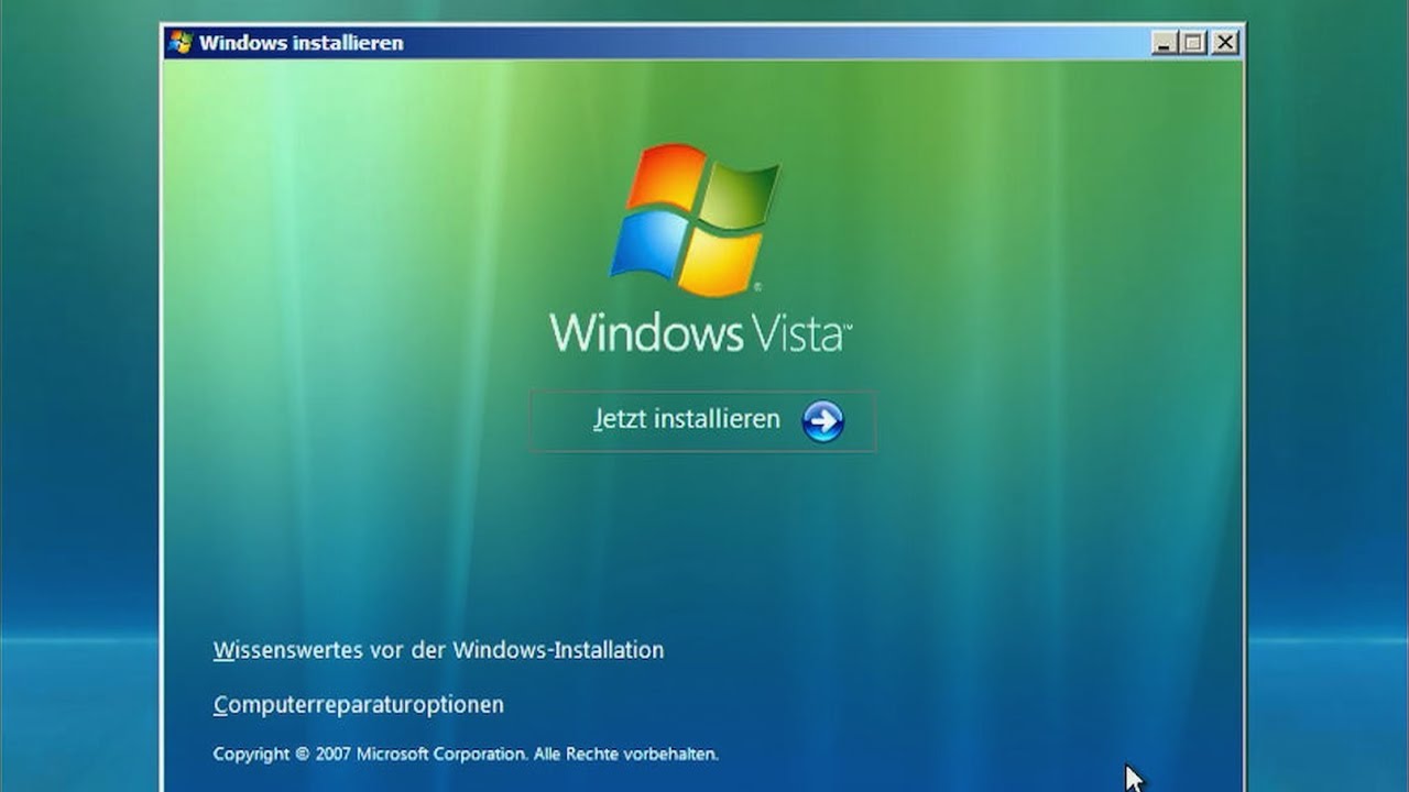 Windows Vista install - YouTube