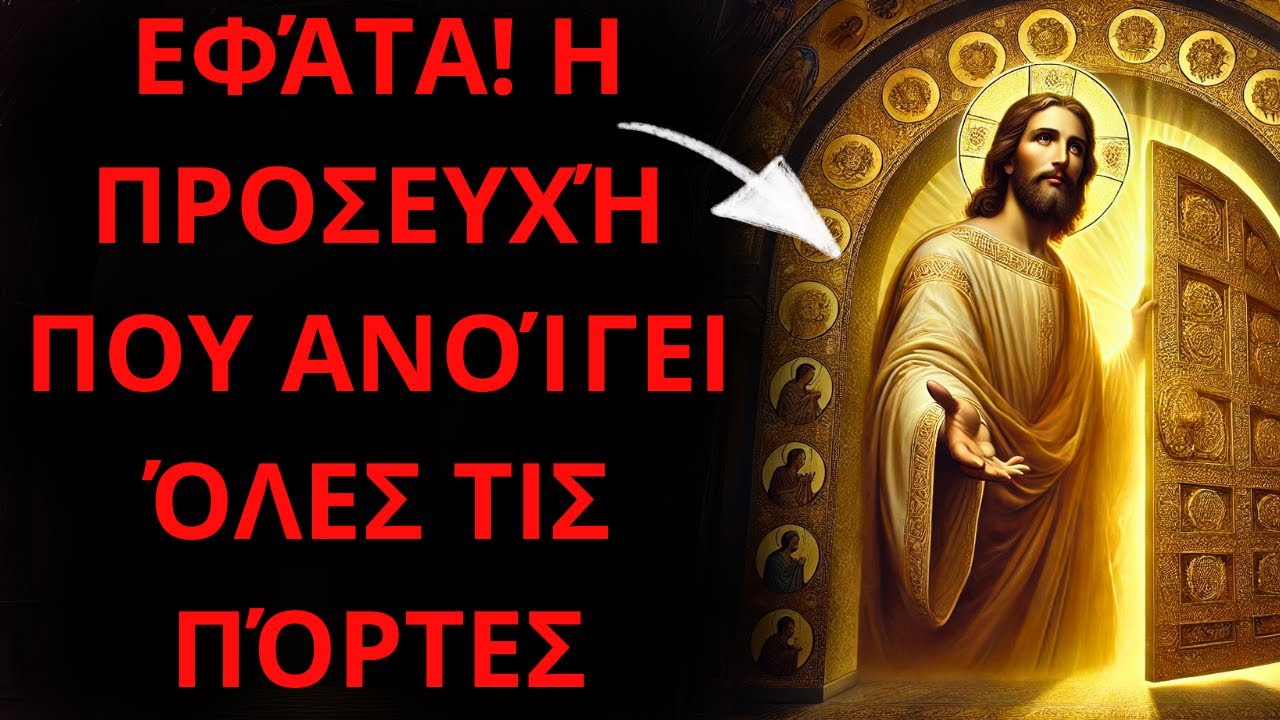 🔵 ΕΦΆΤΑ! Η ΙΣΧΥΡΉ ΠΡΟΣΕΥΧΉ ΠΟΥ ΑΝΟΊΓΕΙ ΜΟΝΟΠΆΤΙΑ ΚΑΙ ΚΛΕΙΣΤΈΣ ΠΌΡΤΕΣ ...