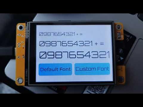 LVGL ESP32-2432S028R Add custom FONTS and use it on a label and buttons (Beginner) - YouTube