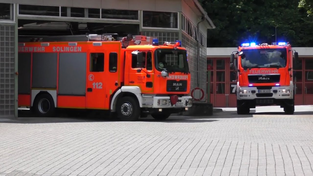 HLF 20 & TLF 4000 der Berufsfeuerwehr Solingen FW Wald - YouTube