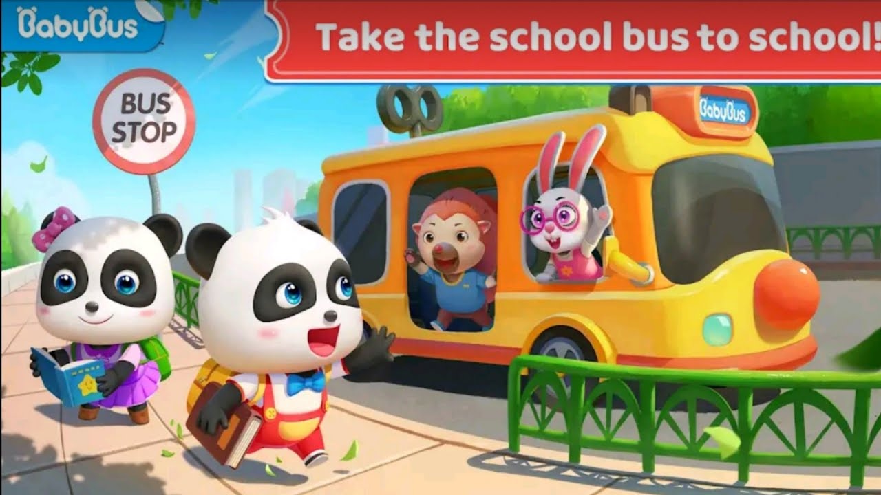 Baby bus school | baby bus mimi goes to school | baby bus game - YouTube