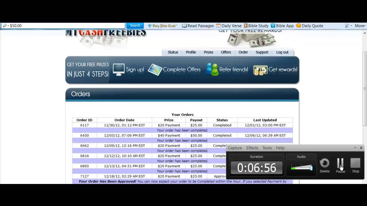 Instant Payday Network Payment As it Happens Live - Real Payment Proof ...