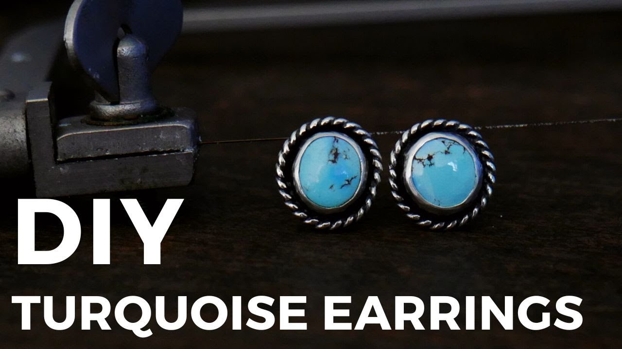 How To Make Silver Turquoise Stud Earrings | Silversmithing Jewelry ...