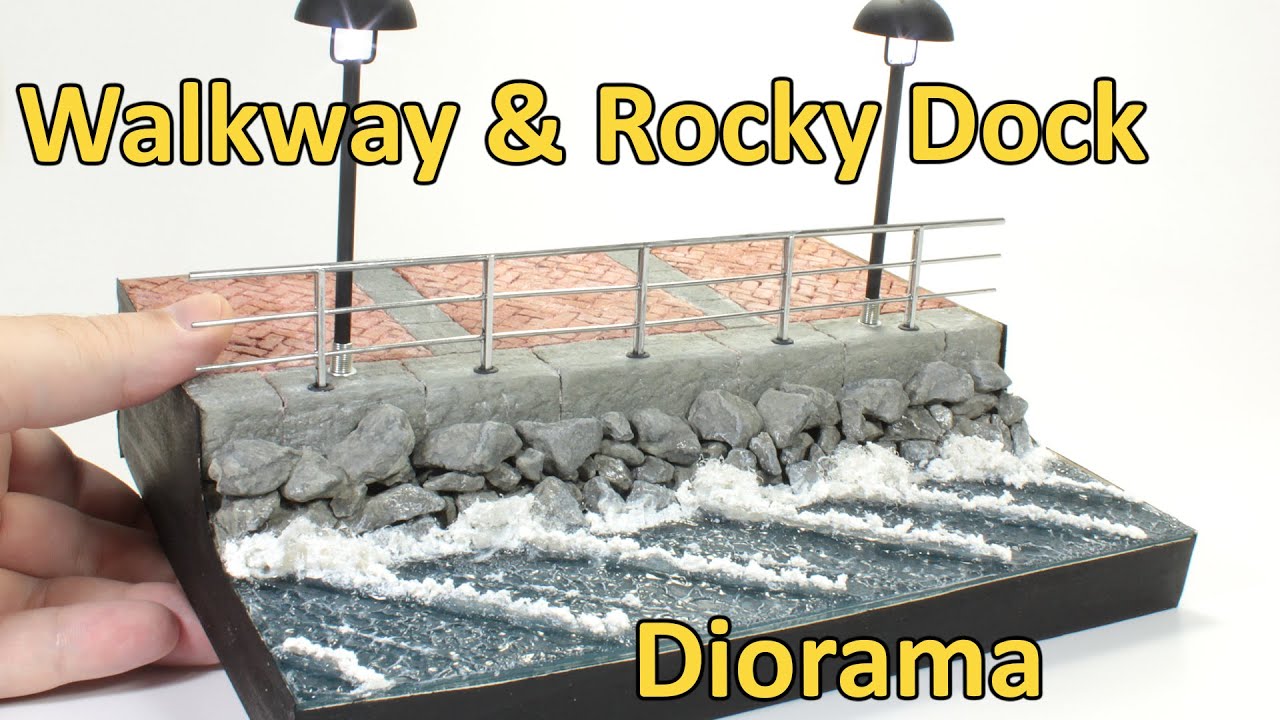 How to make Brick walkway to boat dock diorama [Epoxy Resin] (Display ...