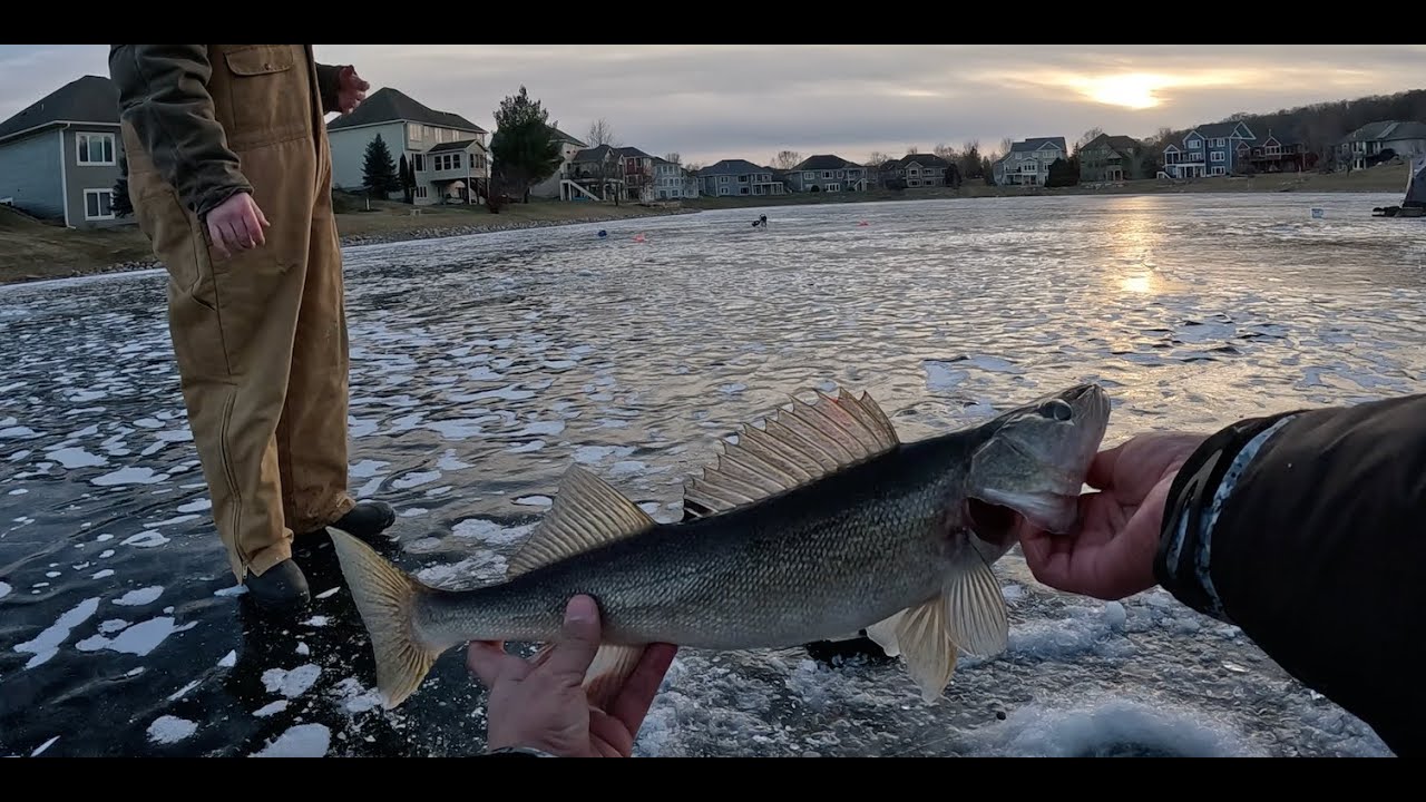 Ice Fishing a LOADED Private Pond - YouTube