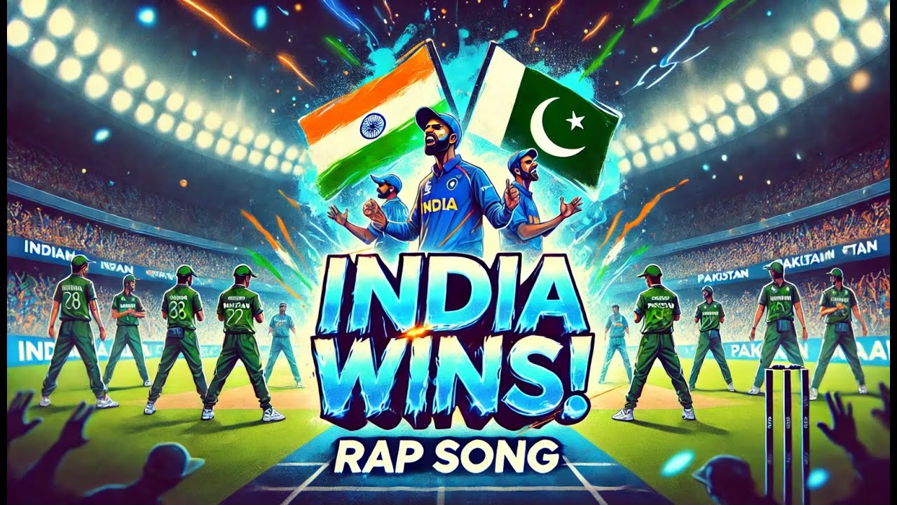"INDIA WINS RAP 🔥Cricket Battle #rap#IndiaWins #INDvsPAK #CricketRap# ...