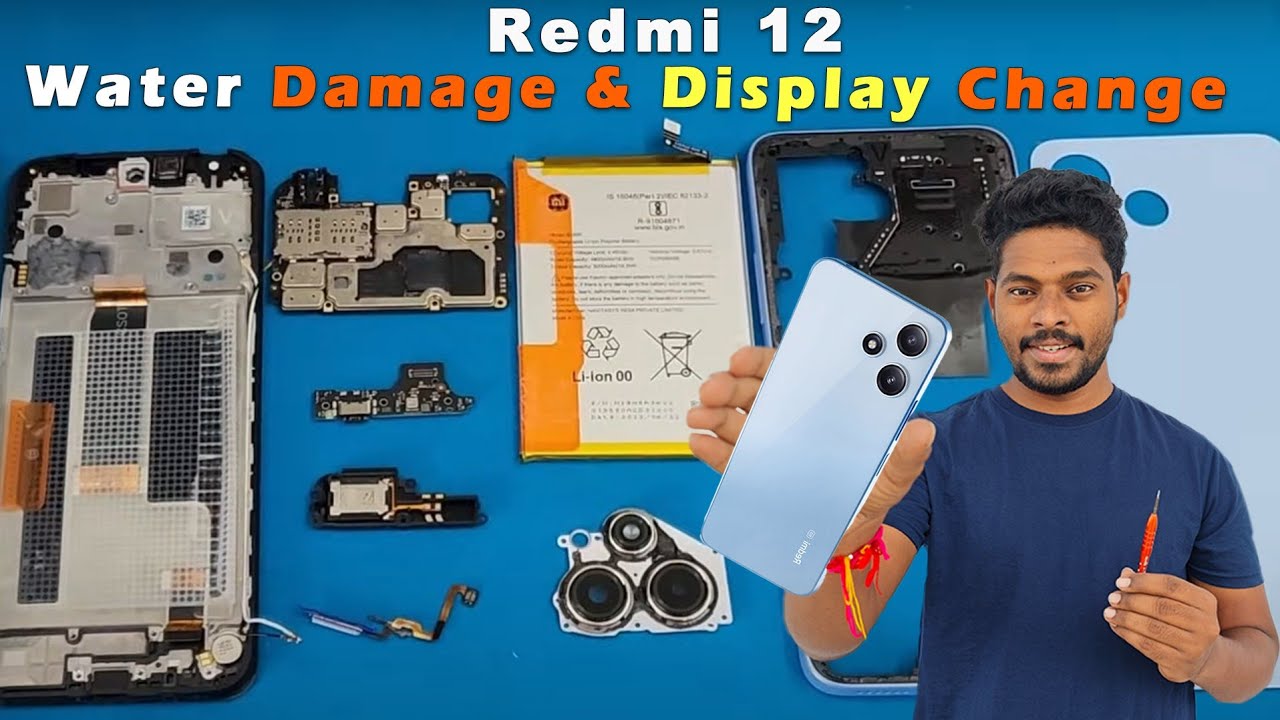 Redmi 12 5G || display change & water damage || mobile repairing ...