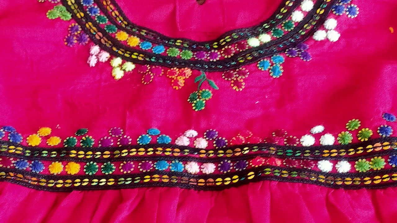 Sindhi work design embroidery design Sindhi kadai design - YouTube