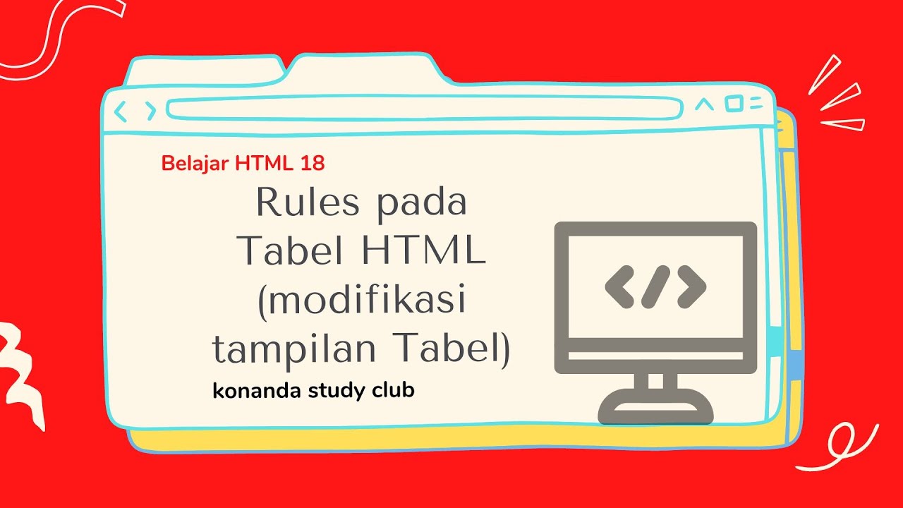 Jenis Atribut Rules pada Tabel HTML | Belajar HTML 18 - YouTube