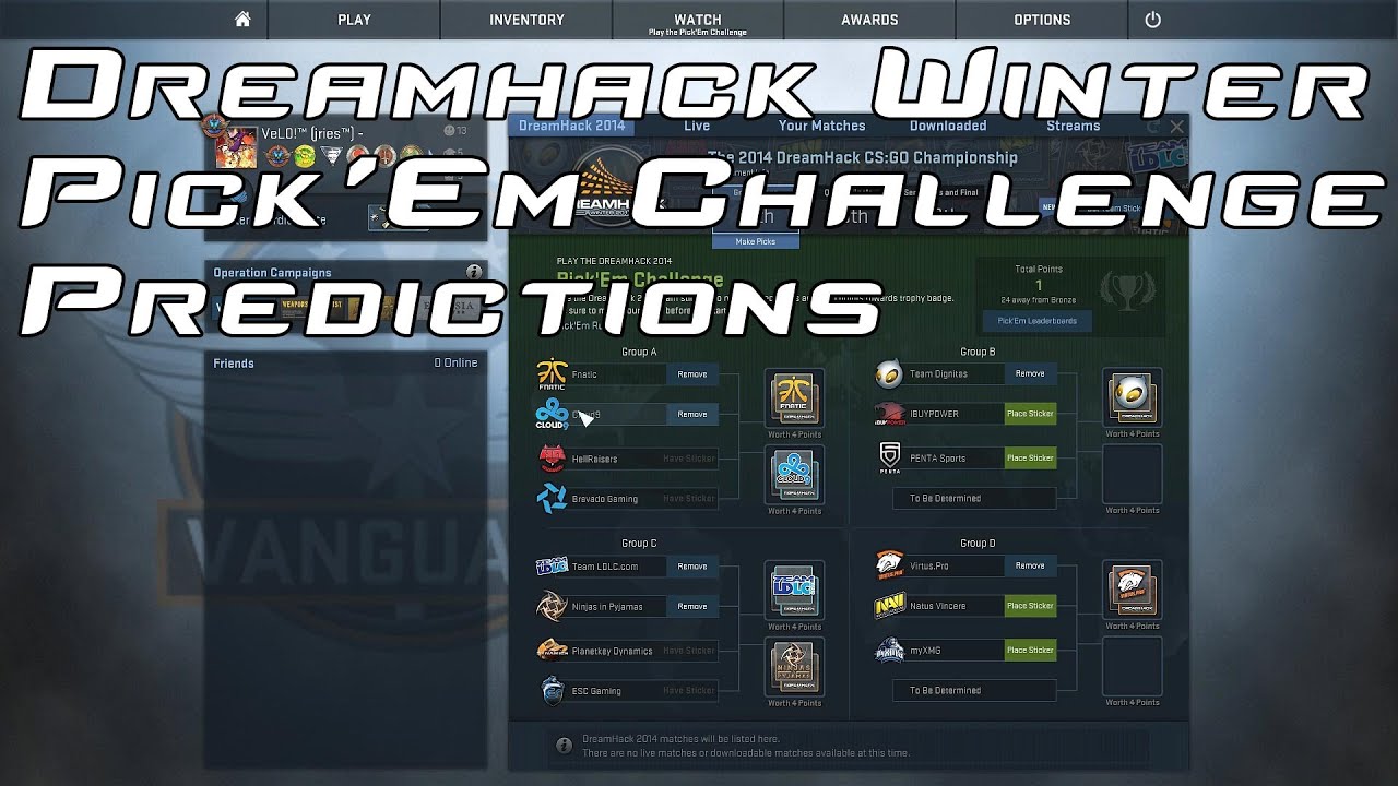 CS:GO | Dreamhack Winter 2014 Pick Em Predictions Day 1 - YouTube