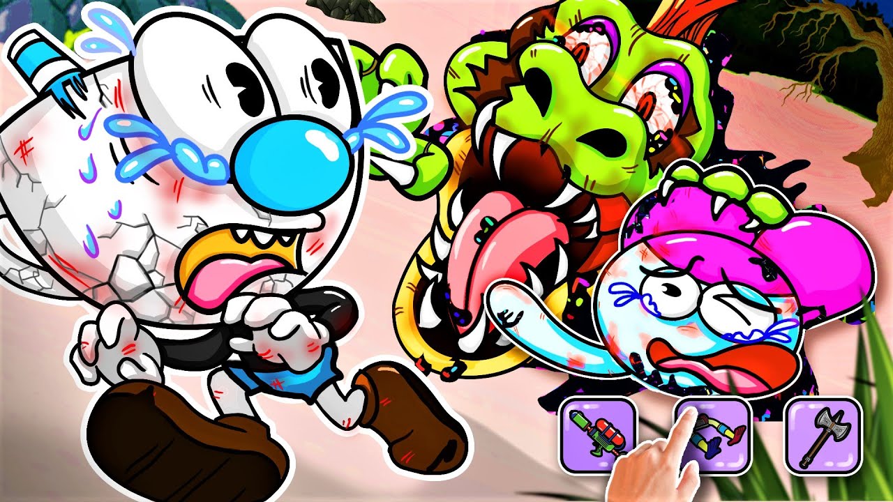 Mugman And Pibby Fighting With Horror FNAF || Stop Motion Paper - Kool ...