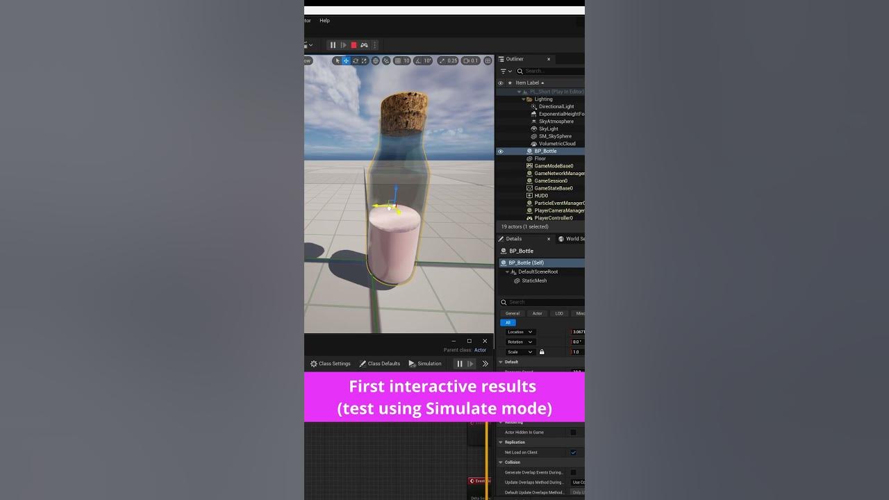 Wobbly liquid (UE5) Pt 2: Interaction Setup #gamedev #ue5 #shortvideo #unrealengine - YouTube