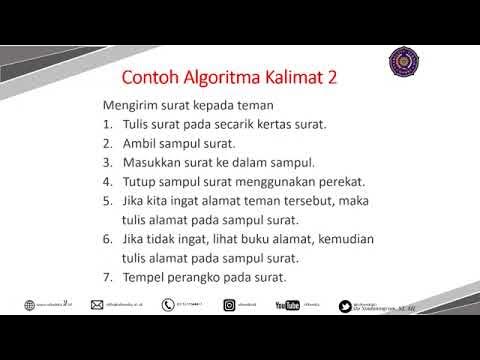 Pertemuan ke 2. Algoritma & Pemrograman Algoritma - YouTube
