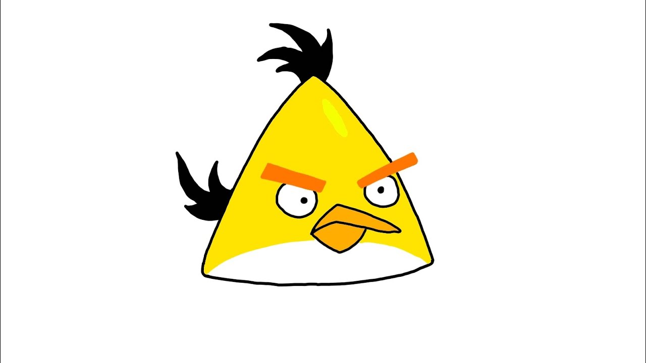 drawing an angry bird : easy guide for beginners - YouTube