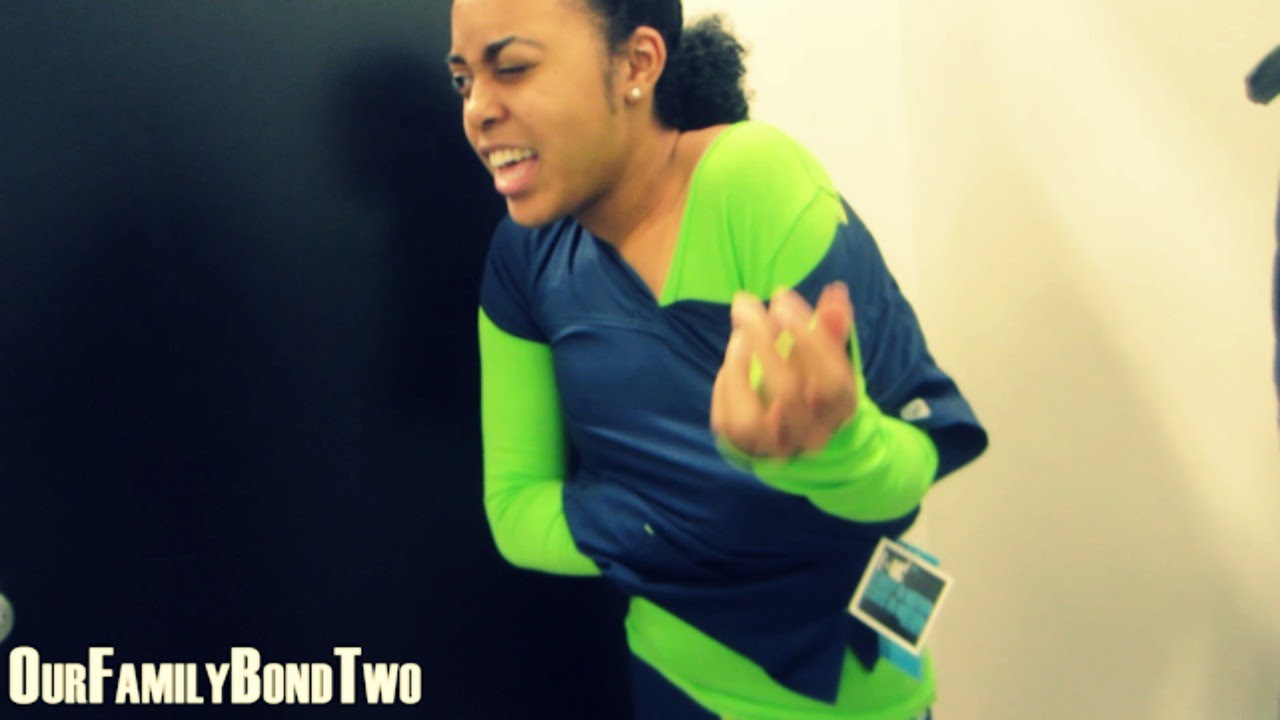 GIRL GETS STUCK IN TINY SHIRT! - YouTube