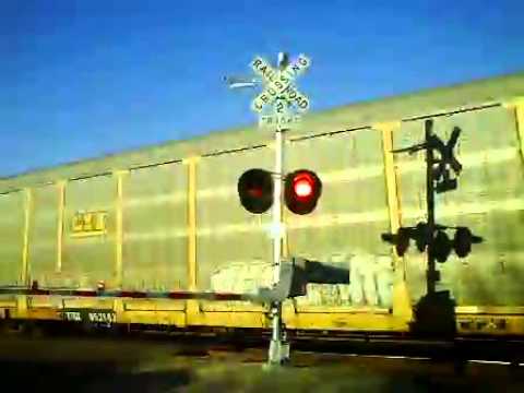 BNSF 4302 East Auto Carrier Train (11-1-2014) - YouTube