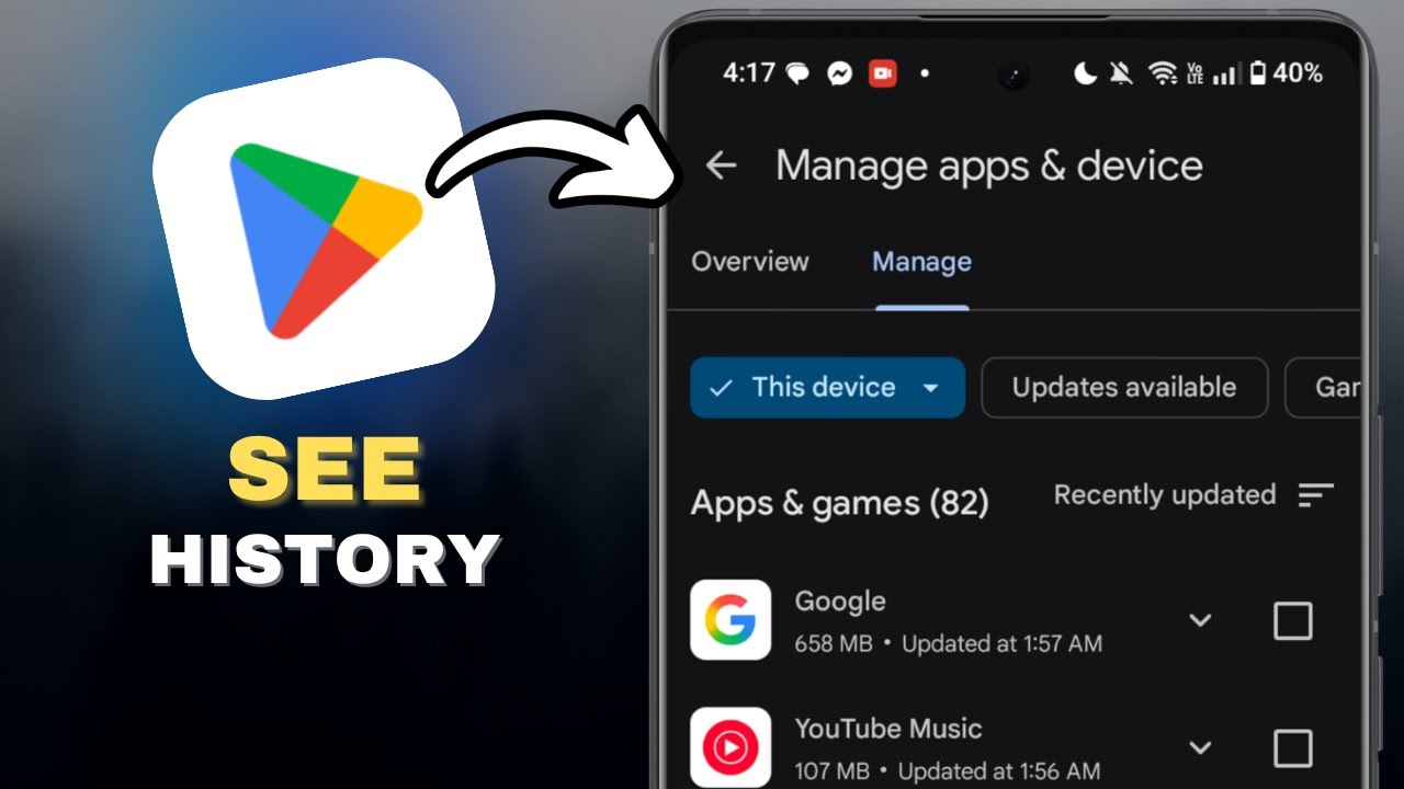 How To See Google Play Store Download History in SECONDS! - YouTube