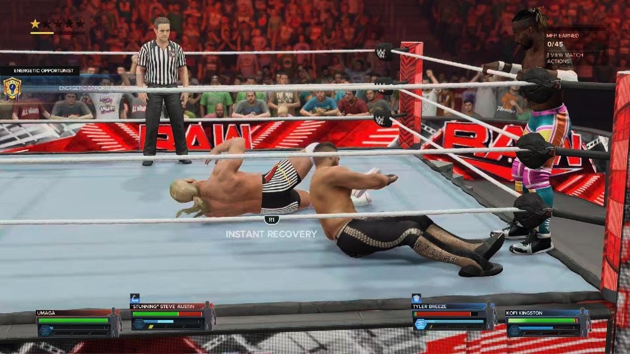 WWE 2K23_Stunning Steve Shoulder blocks the referee - YouTube