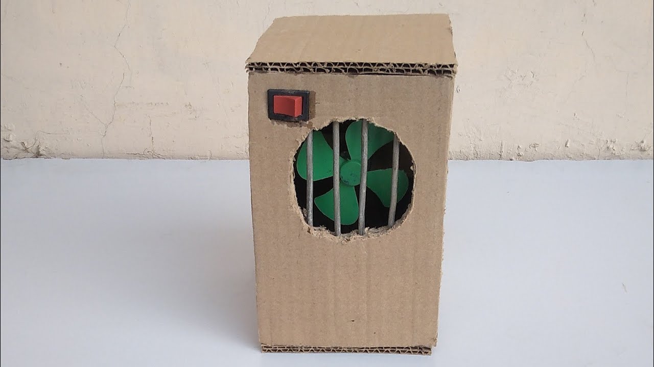 How to Make a Cooler With Cardboard || DIY Cooler With DC Motor! - YouTube