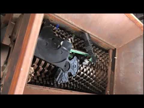 Computer Shell crusher shredder machine - YouTube