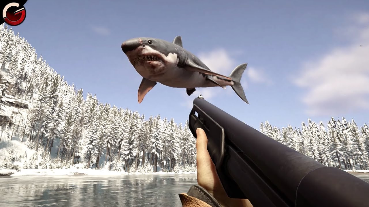SCARY FLYING SHARK! Hunting a Giant Shark | Sons Of The Forest Gameplay ...