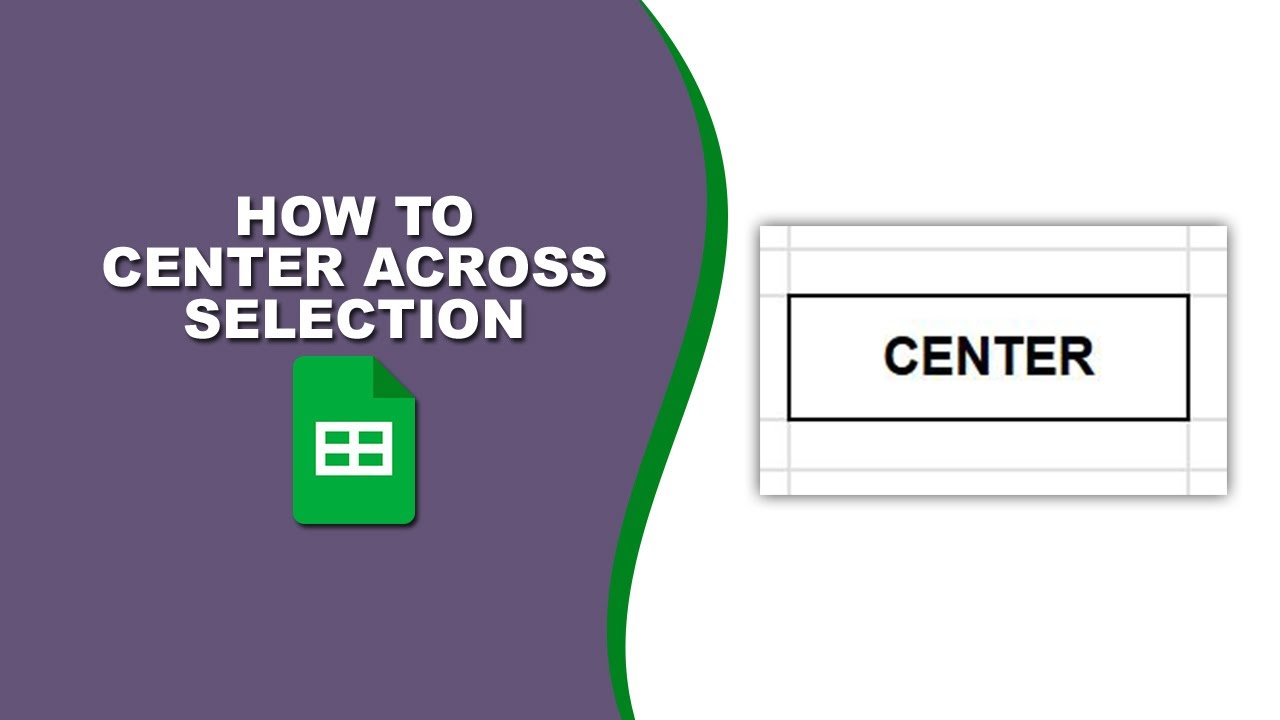 How to center across selection google sheets shortcut - YouTube