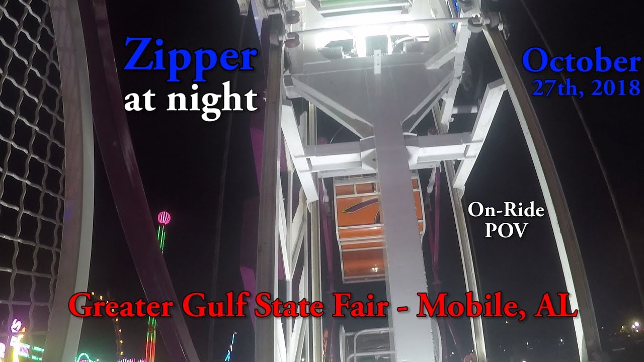 Zipper ride at night - Greater Gulf State Fair - Mobile, AL - YouTube