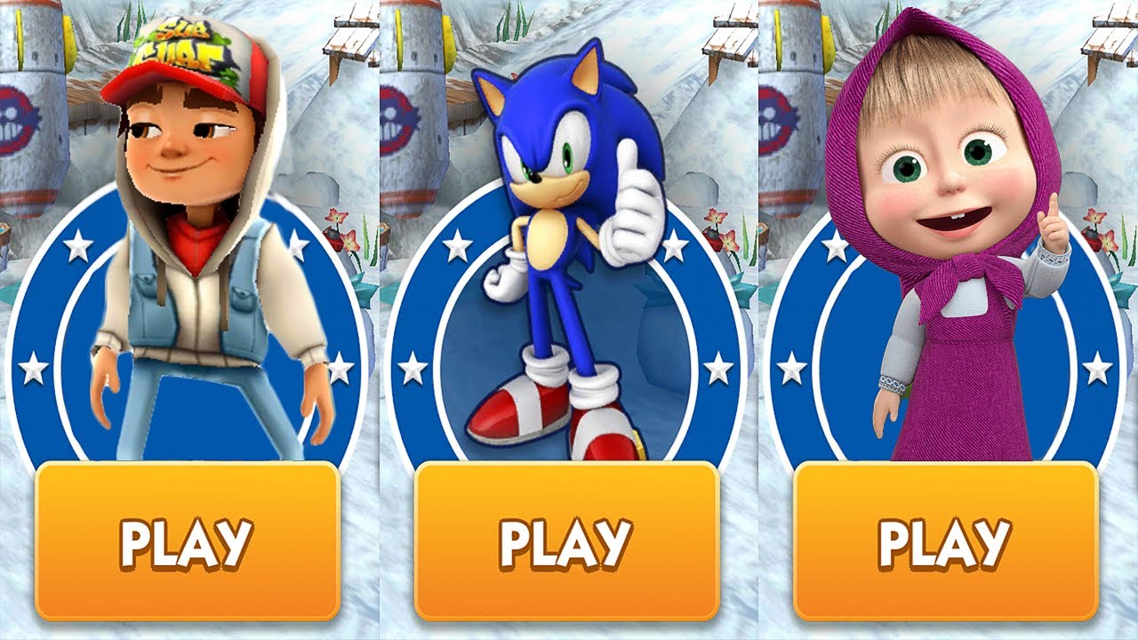Subway Surfers vs Sonic Dash vs Masha and the Bear Run Android Gameplay ...