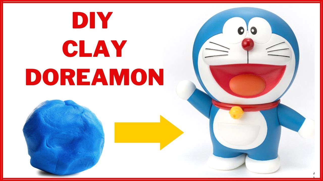 Handmade Clay Doreamon |DIY | Simple and Easy Clay Doreamon - YouTube