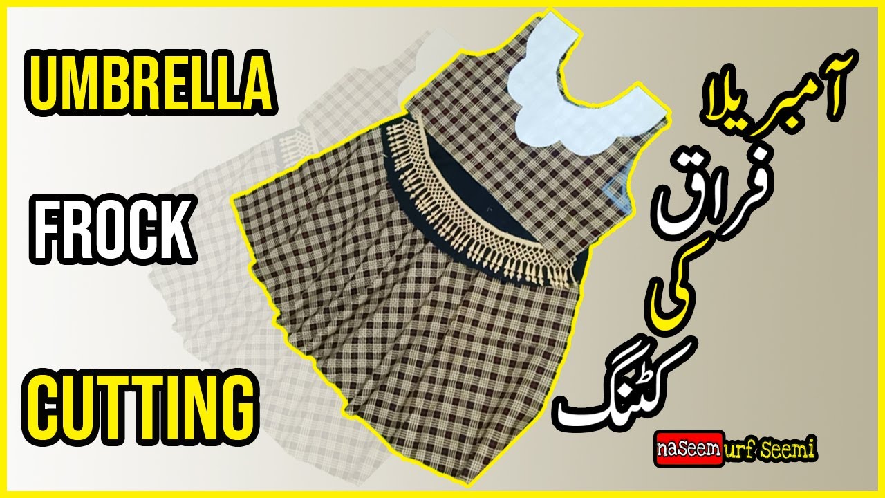 How To Cutting A Umbrella Frock In The Easy Way/Frock Ki Cutting Ka ...