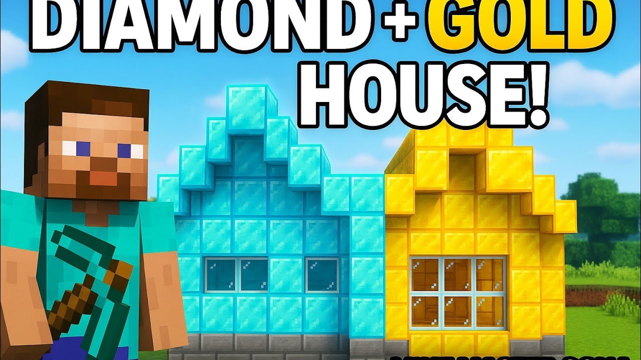 We Built a Diamond and Gold House in Minecraft 💎🏠 | Epic Minecraft ...