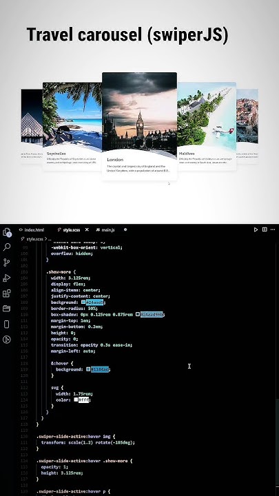 Travel Carousel Using Js🧑‍💻 Coding Programming Htmlcssjs Swiper Travel Js Css Html