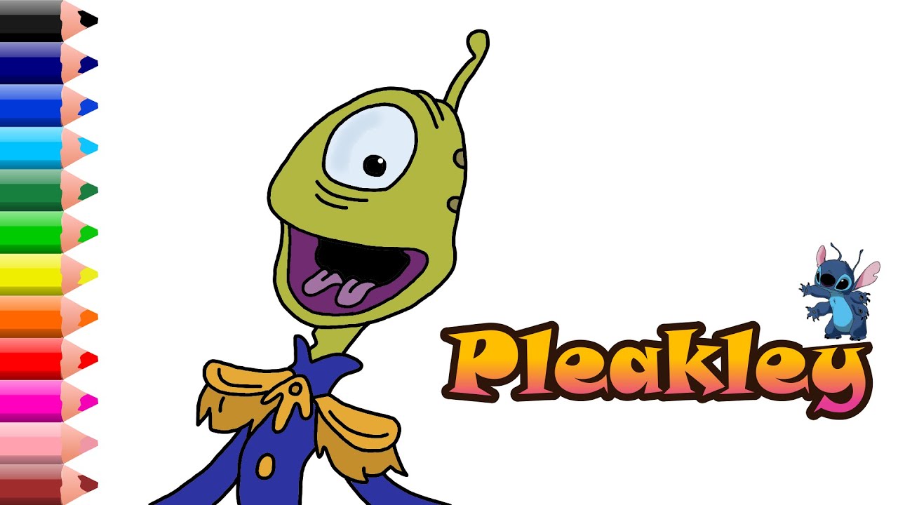 How to Draw Disney Characters - Pleakley from the Movie Lilo & Stitch ...