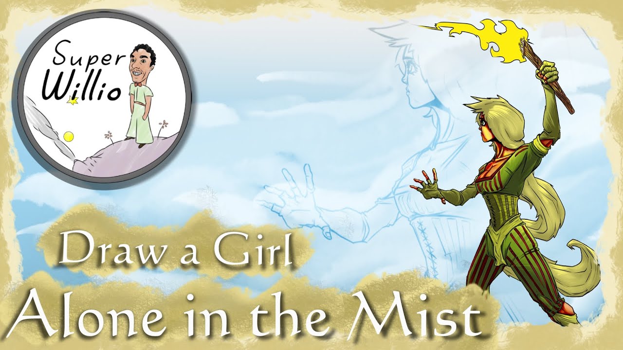 How to Draw a Girl in the Mist - YouTube