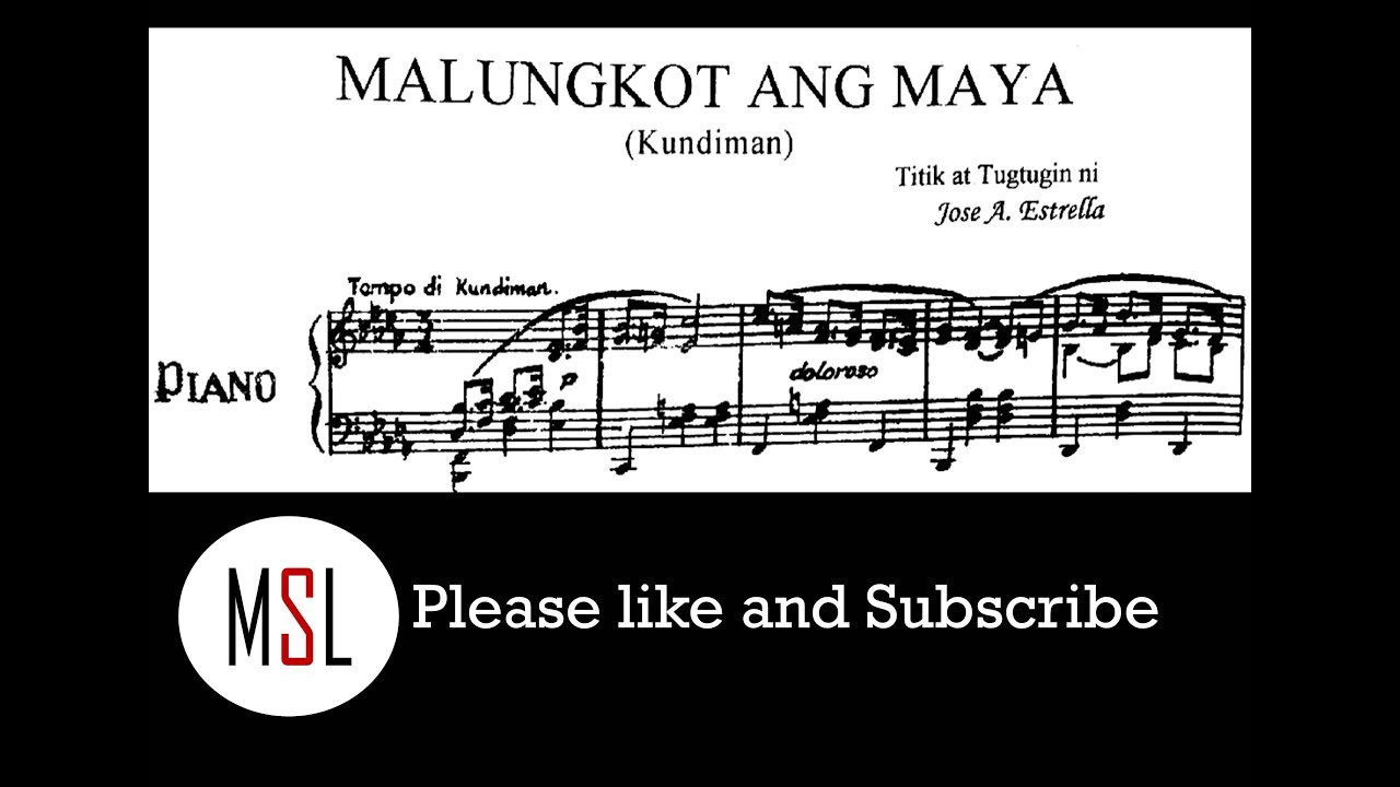 Malungkot ang Maya - Jose Estrella - Accompaniment - Instrumental ...