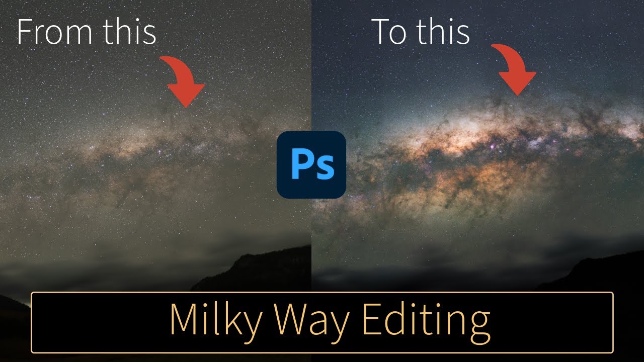 Milky Way Processing in Adobe Photoshop and Camera Raw - YouTube