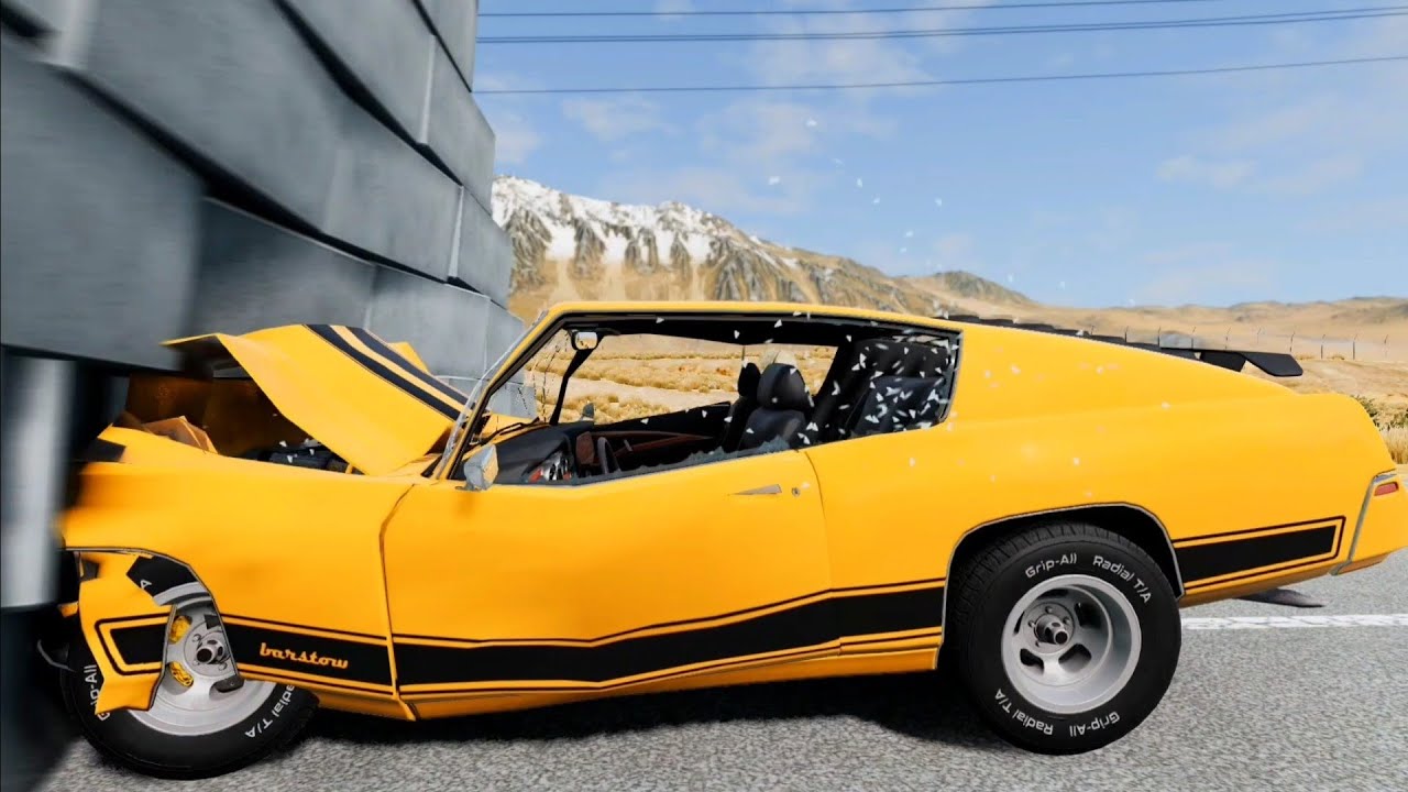 Cars vs Concrete Retaining Wall -BeamNG.Drive - YouTube