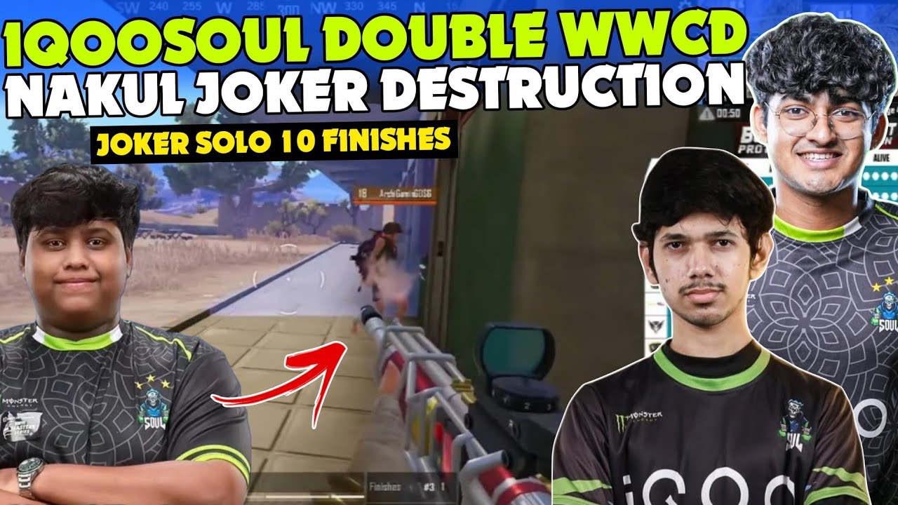 iQOOSouL UNREAL Domination 😳 Back To Back WWCD 🤯 Joker Nakul ...