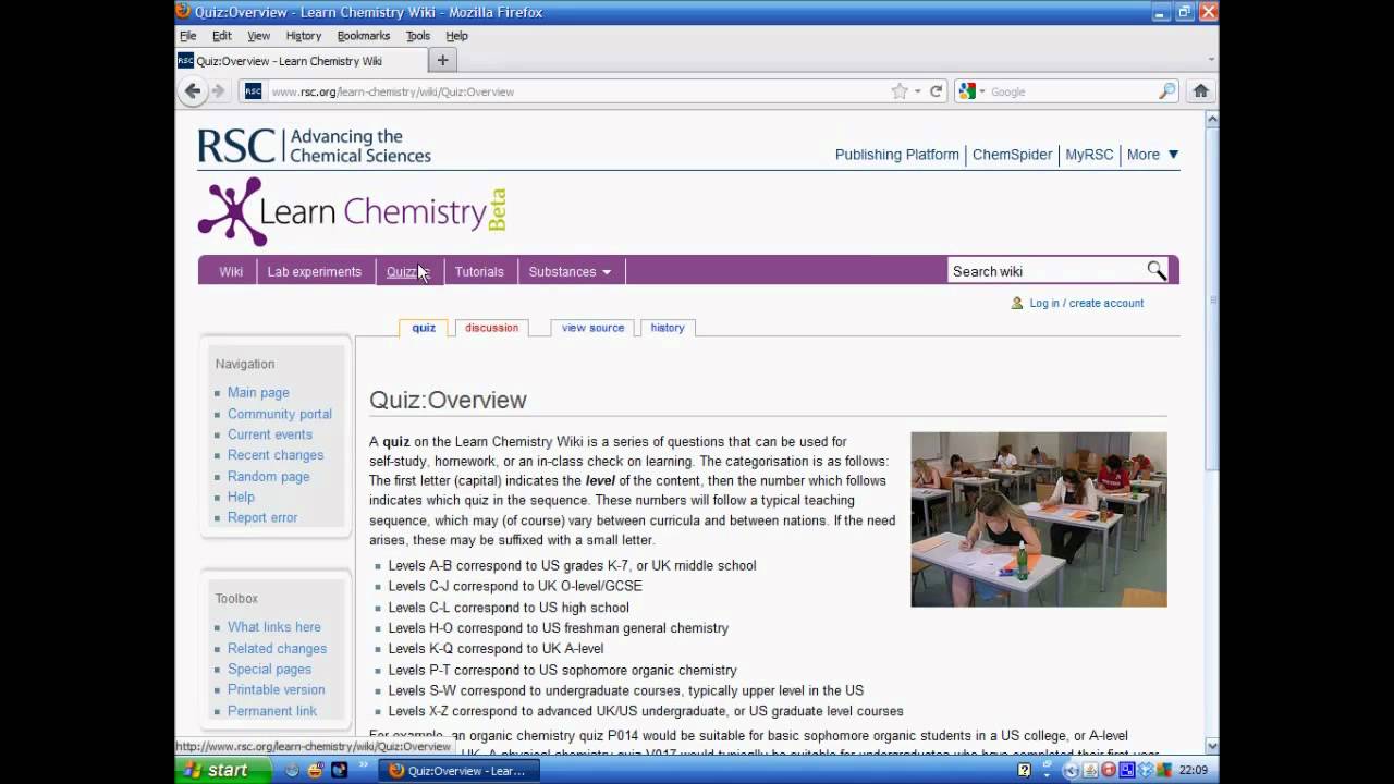 Learn Chemistry Wiki Site Tour (Jan 2012) - YouTube