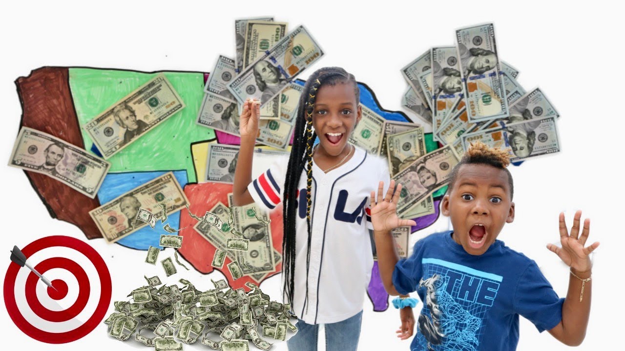 Throwing a Dart at a Map & KEEPING Whatever MONEY It Lands On Challenge ...