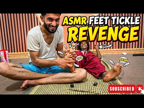 ASMR FEET TICKLE REVENGE : Amazing Reaction 
