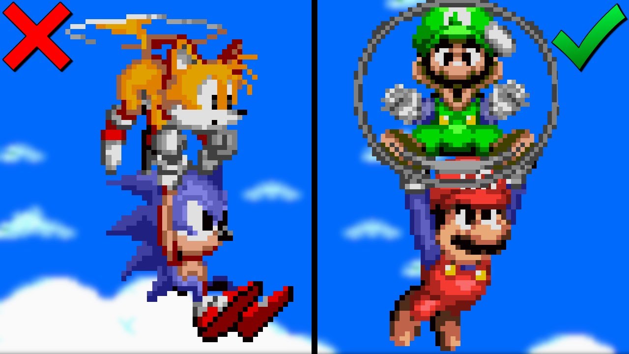 Mario And Luigi Over Sonic And Tails - YouTube