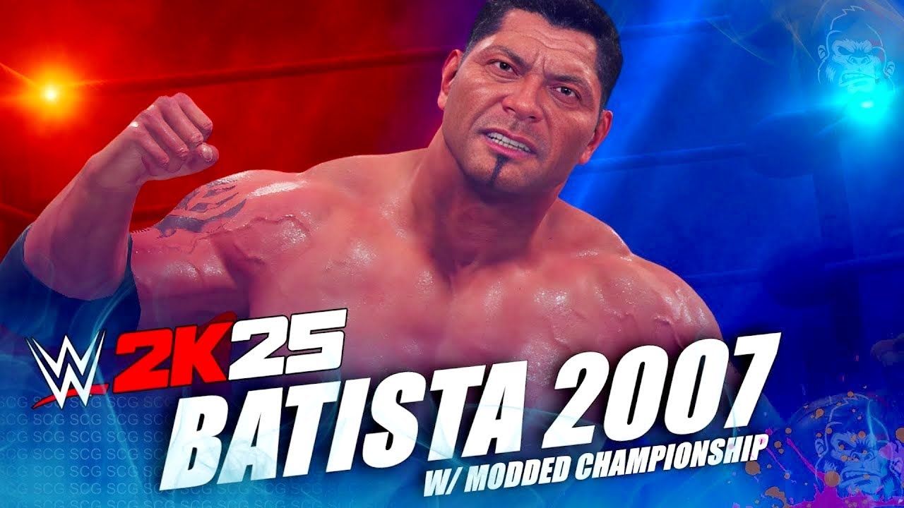 Batista 2007 w/ Modded World Heavyweight Championship | New WWE 2K25 PC ...