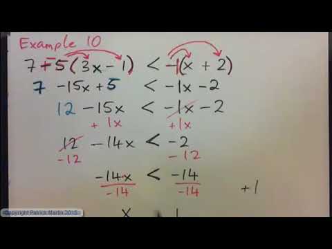 Solve Inequalities with Multi Steps Examples 10 11 - YouTube
