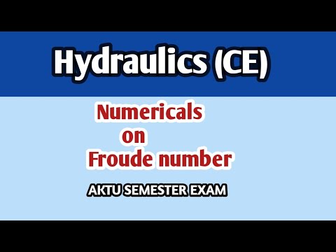 Numericals on Froude number l Hydraulics and hydraulics machine l CE l ...