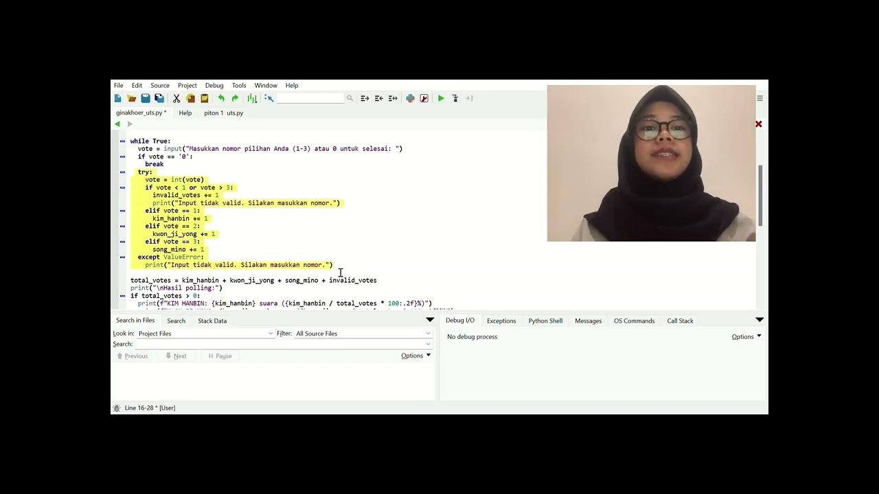Tugas Video Praktikum Pemrograman Python - Gina Khoerunnisa - YouTube