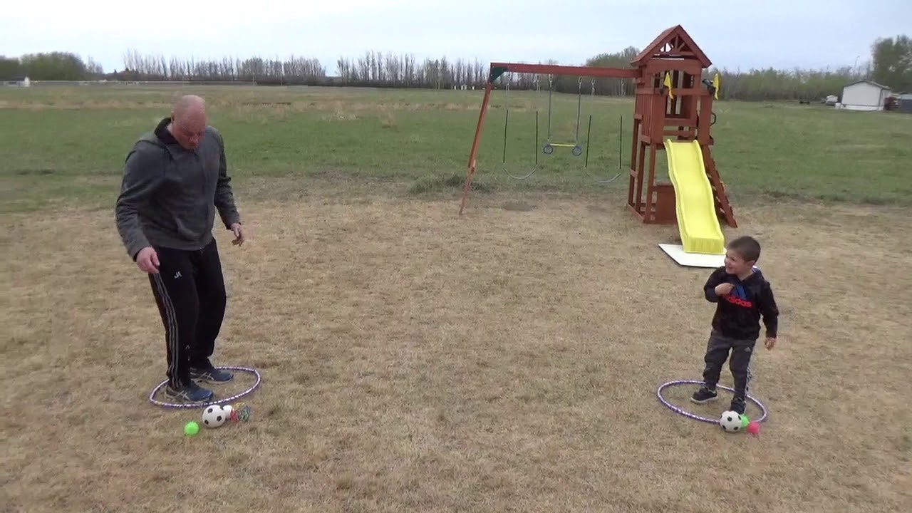 Hula Hoop Dodge Ball Game - YouTube